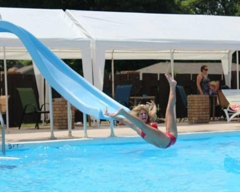 Swimming Pool Slide Fail