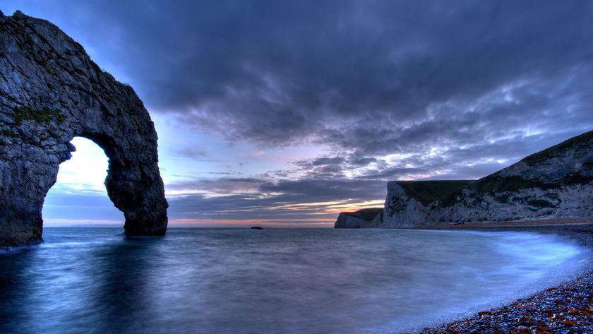 Naturally Made Arch On A Beach