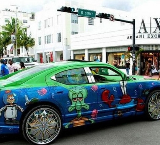 Spongebob Got His Car On Rims