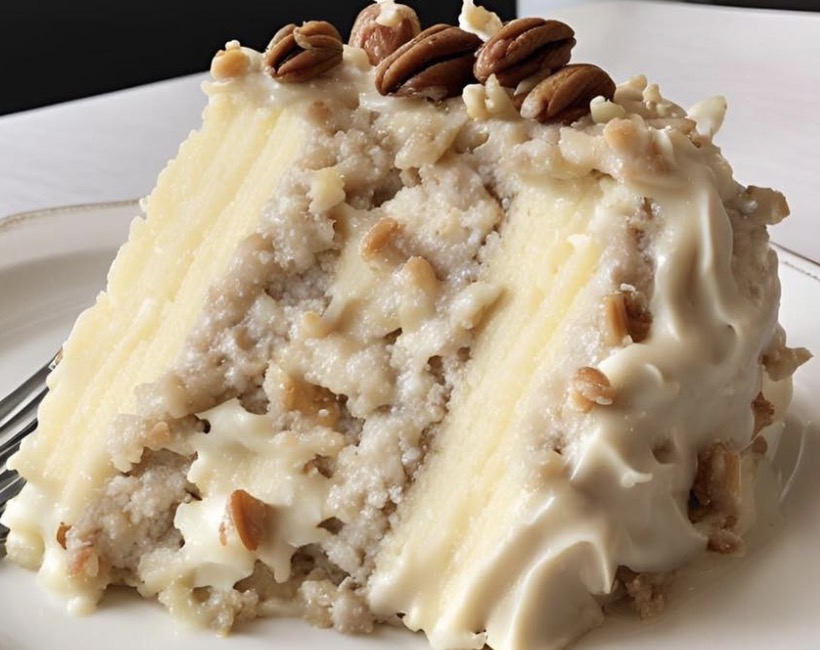 Snowy Bavarian Bliss Cake - Faxo